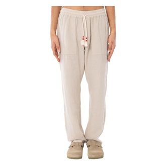 MC2 Saint Barth Homme, Pantalons, Beige, Taille: L Calais Linen Drawstrings Pants
