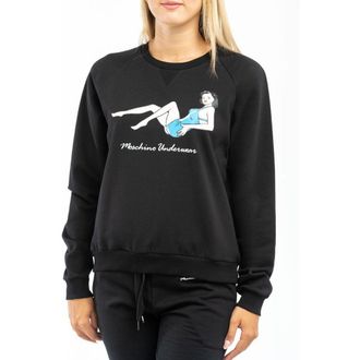 Moschino Womens Black Cotton Sweatshirt Clothing