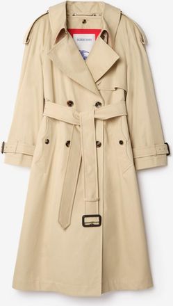 Burberry Trench long Fitzrovia en gabardine avec gilet int&eacute;rieur, Size: 04