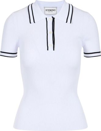 Iceberg Femme, Tops, Blanc, Taille: 38 FR Viscose Blend Polo