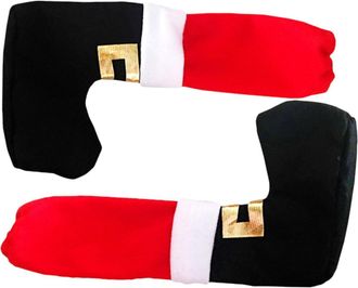 Angoily 2st&uuml;cke Weihnachten Stuhlbein&uuml;berz&uuml;ge Weihnachtsmann-Motiv rutschfeste Stuhlfu&szlig;-Kappen aus Strapazierf&auml;higem Material