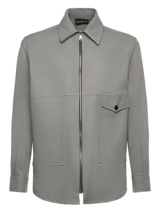 Giuliano Galiano zip-up shirt - Gris