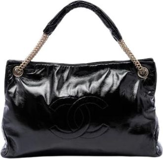 Chanel Sac cabas en cuir verni Pre-owned - Femme - Pre-owned - Noir - Taille: ONE Size