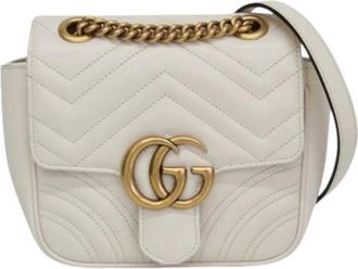 Gucci Sac bandouli&egrave;re Pre-owned &agrave; cha&icirc;ne - Femme - Pre-owned - Blanc - Taille: ONE Size