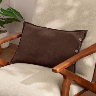 furn. Effron Kissen mit Federfüllung, gewaschener Samt