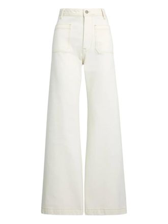 Polo Ralph Lauren Weite High-Rise-Jeans - Weiß