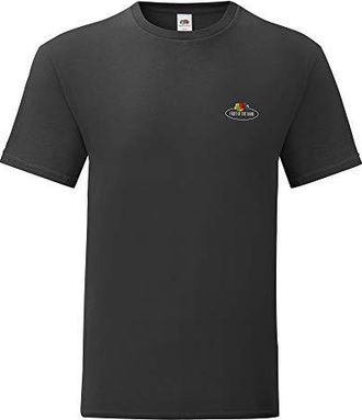 Fruit Of The Loom T-Shirt Manches Courtes col Rond Grand Logo Leo - XL Noir