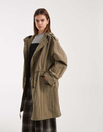 Asos Parka oversize - Kaki-Vert