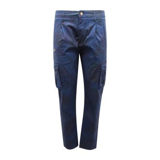 Daniele Alessandrini Cargo Label Hose Blumenmuster - - Trousers - Herren - Blau - W30