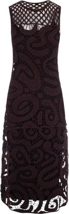Pinko Pinko, Femme, Robes, Brun, Taille: 36 FR Bufera Crochet Geometric Dress