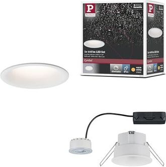 Paulmann 93416 Einbauleuchte LED Cymbal 1x6,8W Wei&szlig; matt blendfrei dimmbar