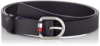 Tommy Hilfiger Corporate Belt 2.5, Ceinture Femme, Bleu (Sky Captain Cjm), X-Small (Taille fabricant: 80)
