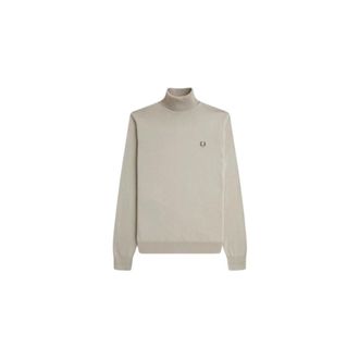 Fred Perry Homme, Sweatshirts et sweats à capuche, Beige, Taille: XL Pull à Col Montant