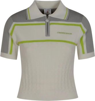 Casablanca Tennis Polo Cropped Shirt