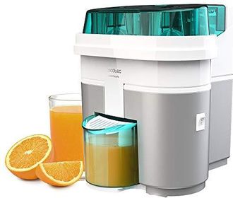 Cecotec Cecojuicer Zitrus Turboentsafter. Schneiden und Entsaften, 2 Köpfe, 500 ml Tank, BPA-frei, Einfach zu reinigen, 90 W (EssentialVita Twice White)