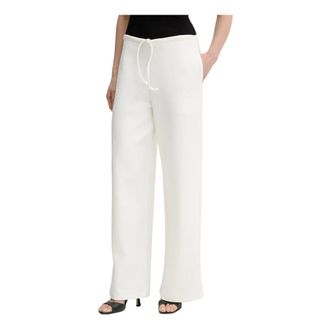 Trussardi Femme, Pantalons, Beige, Taille: 40 FR Pantalon de surv&ecirc;tement &agrave; cordon de serrage et jambes larges