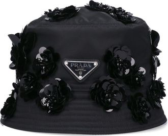 Prada Sequins Detail Bucket Hat