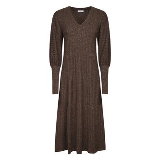 Brunello Cucinelli Abito Scollo V M/L - - Dresses - Damen - Braun - M