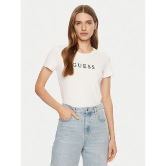 Guess T-Shirt O5RI01 KBBU1 Wei&szlig; Slim Fit