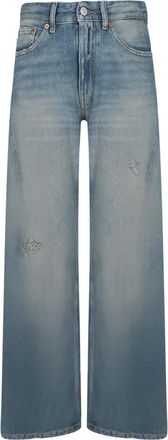 Maison Margiela Femme, Jeans, Bleu, Taille: W28 Ripped Five-Pocket Regular Grey Blue Jeans