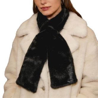 Generic &Eacute;charpe dhiver douce avec poche &agrave; fermeture &eacute;clair, &eacute;charpe pelucheuse - pour homme, hiver, temps froid, activit&eacute;s de plein air, Noir, Refer to descri