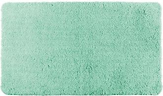 WENKO Badteppich Belize Turquoise, 60 x 90 cm - Badematte, sicher, flauschig, fusselfrei, Polyester, 60 x 90 cm, Türkis