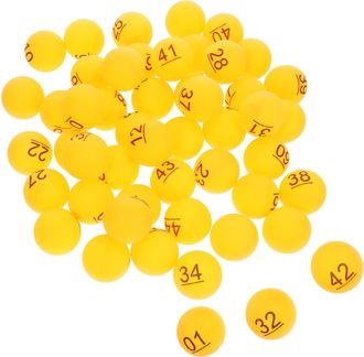 BESPORTBLE HEMOTON 50 Nummerierte Tischtennisb&auml;lle aus Leichtem Kunststoff Runde Sport und Spielb&auml;lle f&uuml;r Training Party und Tombola Verschlei&szlig;fest und Kompakt