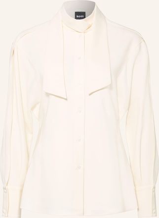 HUGO BOSS Schluppenbluse Bornaz weiss