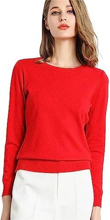 Generic Pull pour femme &agrave; col rond et manches longues en tricot doux coupe ample confortable pour un usage quotidien, la maison, le bureau, les vacances et le