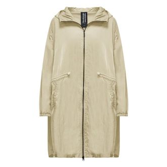 Bomboogie Femme, Manteaux, Beige, Taille: 44 FR Parka non doubl&eacute;e avec cordon de serrage &eacute;lastique