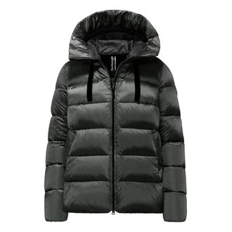 Bomboogie Femme, Vestes, Noir, Taille: 46 FR Veste Rome - Doudoune en nylon brillant