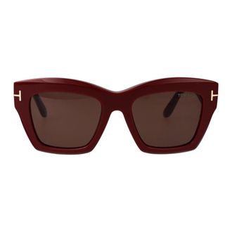 Tom Ford Femme, Accessoires, Rouge, Taille: 52 MM Lunettes de soleil &eacute;l&eacute;gantes Ft1191/S