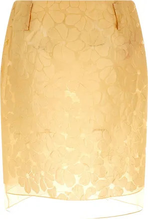Marni Floral Jacquard Skirt - Yellow
