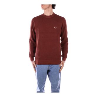 Fred Perry Homme, Pulls, Brun, Taille: L Pulls Logo Frontal