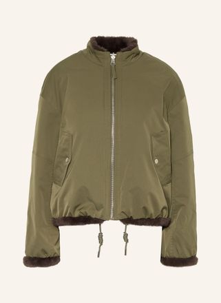 Riani Riani Jacke Zum Wenden Mit Kunstfell gruen