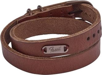 Fossil Armband F&uuml;r M&auml;nner Heritage, L&auml;nge: 450mm, Breite: 17mm Braun Lederarmband, JF04127200