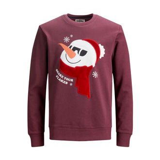 Jack & Jones Homme, Sweatshirts et sweats &agrave; capuche, Rouge, Taille: XL Sweat imprim&eacute; Bordeaux Automne/Hiver