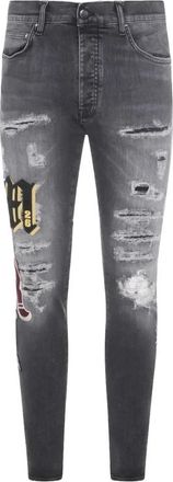 Amiri Homme, Jeans, Gris, Taille: W36 Varsity Patch Skinny Jean