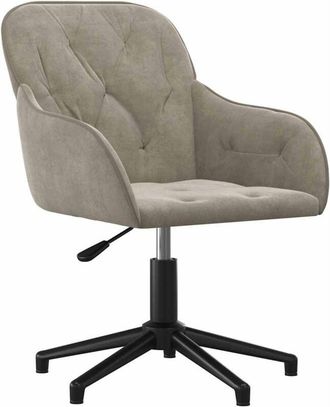 vidaXL vidaXL Drehstuhl Beige Velours