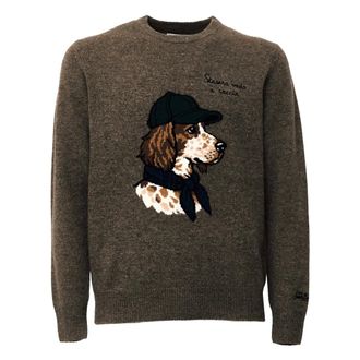 MC2 Saint Barth Pull &agrave; col rond - Homme - Pulls - Brun - Taille: S