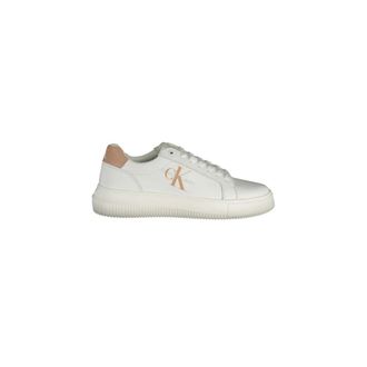 Calvin Klein Wei&szlig;e Polyester LowTop Sneaker - - Shoes - Damen - Wei&szlig; - 40 EU