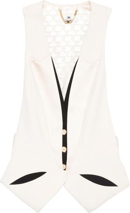 Elisabetta Franchi Gilet - Cr&egrave;me