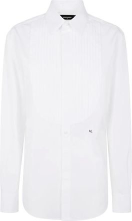 Dsquared2 Femme, Blouses et Chemises, Blanc, Taille: 38 FR Chemise Smoking