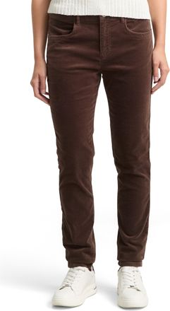 Tom Tailor Damen 1048874 TTNELA EXTRA Skinny Samthose, 38824-Soft Chocolate Brown, XXL