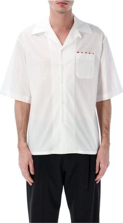 Marni Homme, Chemises, Blanc, Taille: M Bowling Shirt