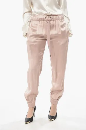 SA SU PHI Satin-Jogger VALENTINA mit B&uuml;ndchen Sa Su Phi
