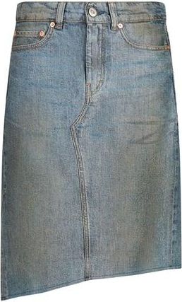 Our Legacy Jupe denim asym&eacute;trique en coton m&eacute;lang&eacute;