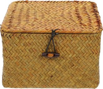 Valiclud Handgeflochtener Aufbewahrungskorb aus Naturmaterial Vielseitiger Ordnungshelfer f&uuml;r B&uuml;ro Schlafzimmer Bad und Wohnzimmer Schadstofffrei und Dekorativ