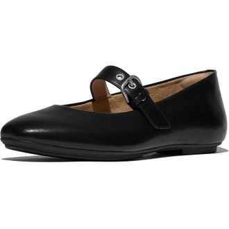 FitFlop Fitflop Delicato Leder Damen Schuhe All Black Schmale Passform