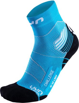 UYN Damen Run Trail Challenge Socke, Turquoise/White, 34 EU
